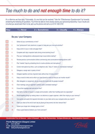 Effectiveness Questionnaire | PDF