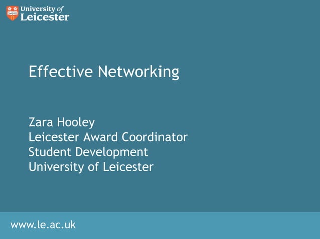 Effective networking workshop | PPT
