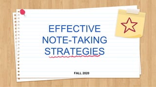 Effective Note-Taking Strategies | PPTX