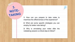 Effective Note-Taking Strategies | PPTX