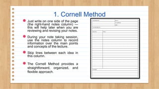 Effective Note-Taking Strategies | PPTX