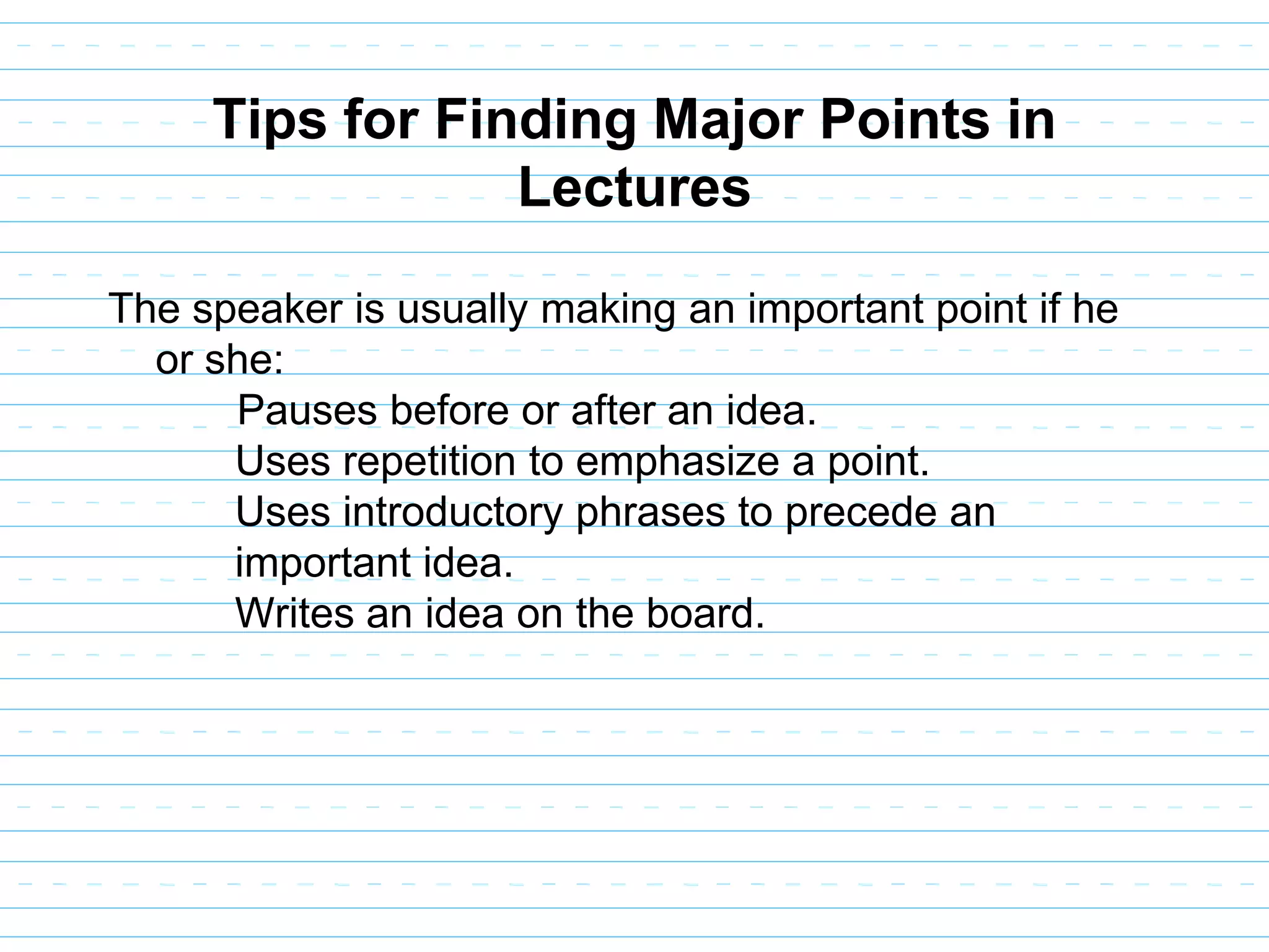 Effective Note Taking | PPTX