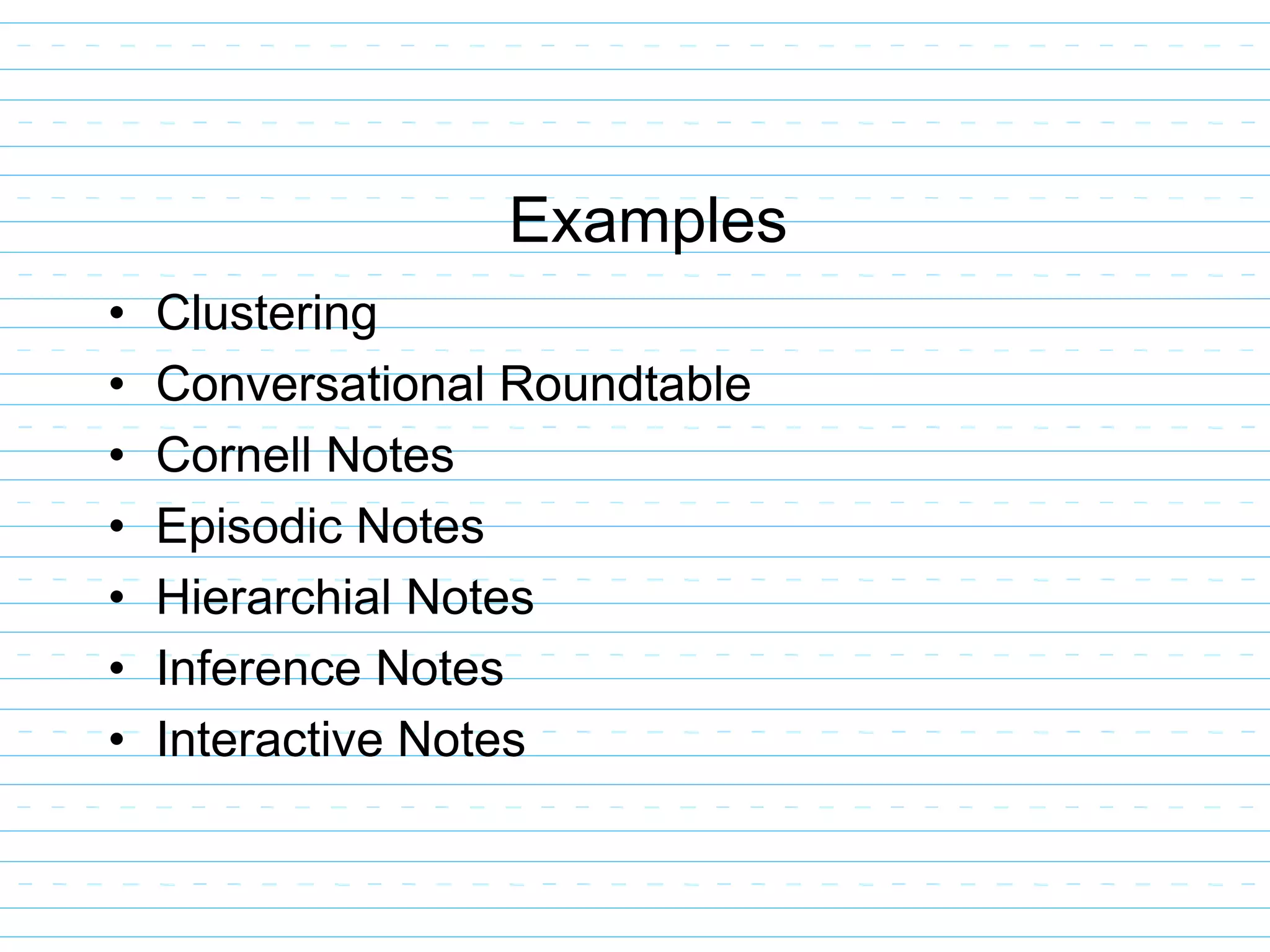 Effective Note Taking | PPTX