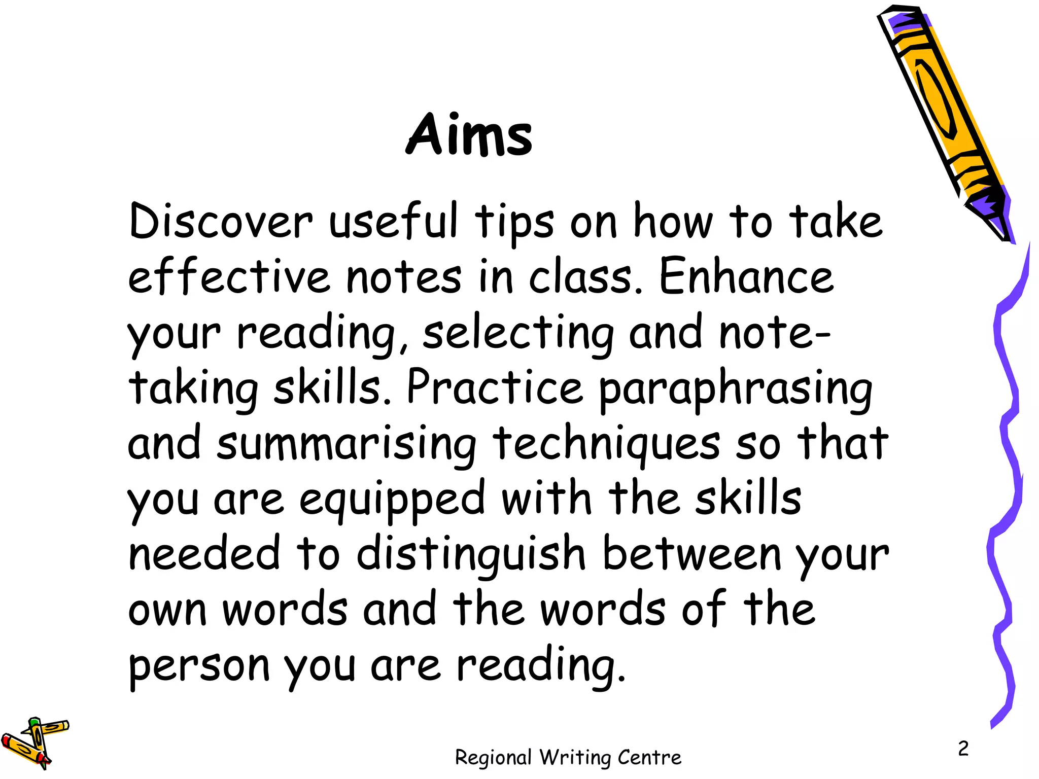 Effective note taking | PPT