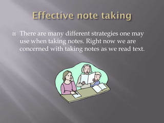 Effective note taking skills | PPTX