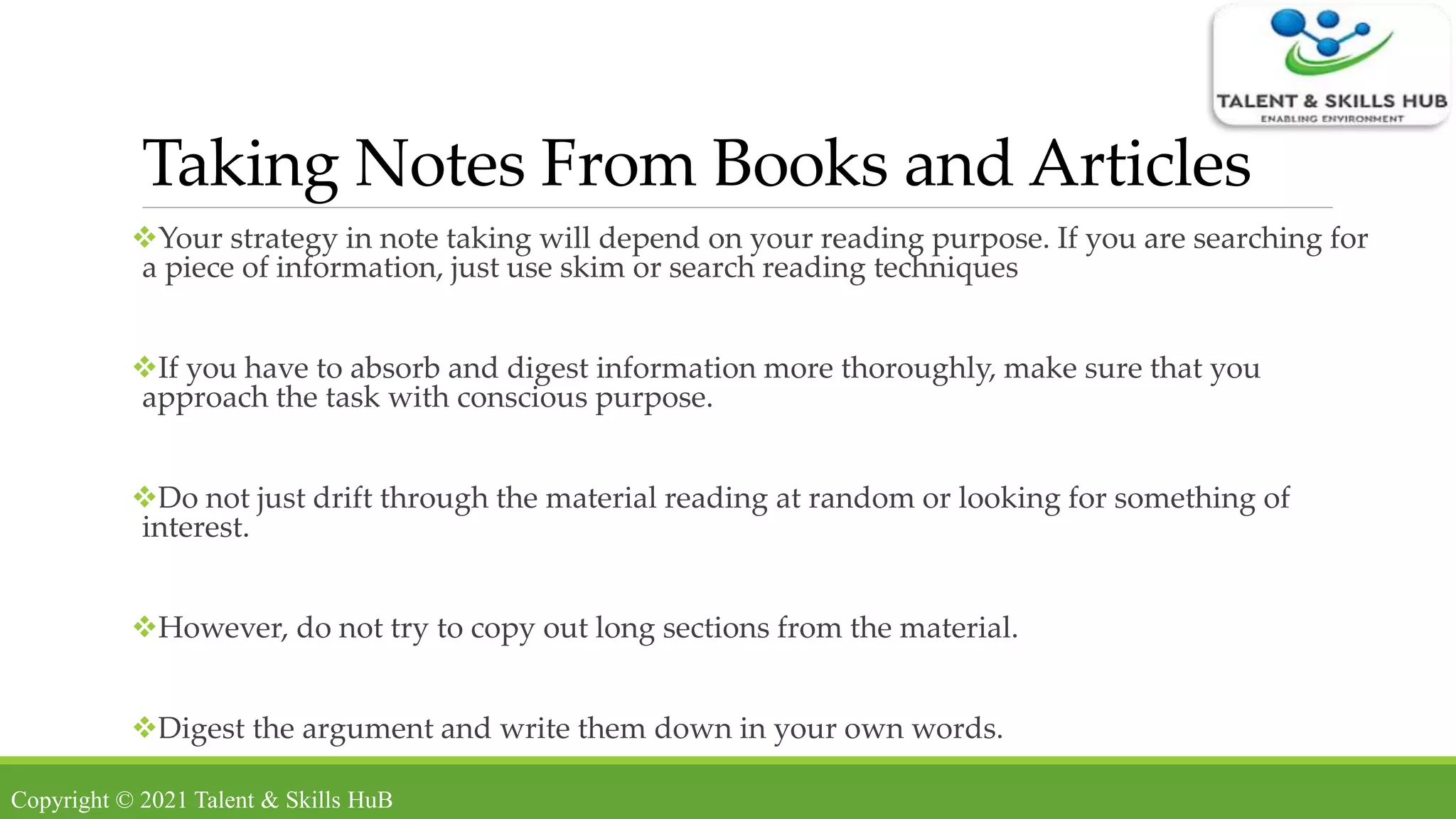 How to Develop Effective Note Taking Skills | PPTX