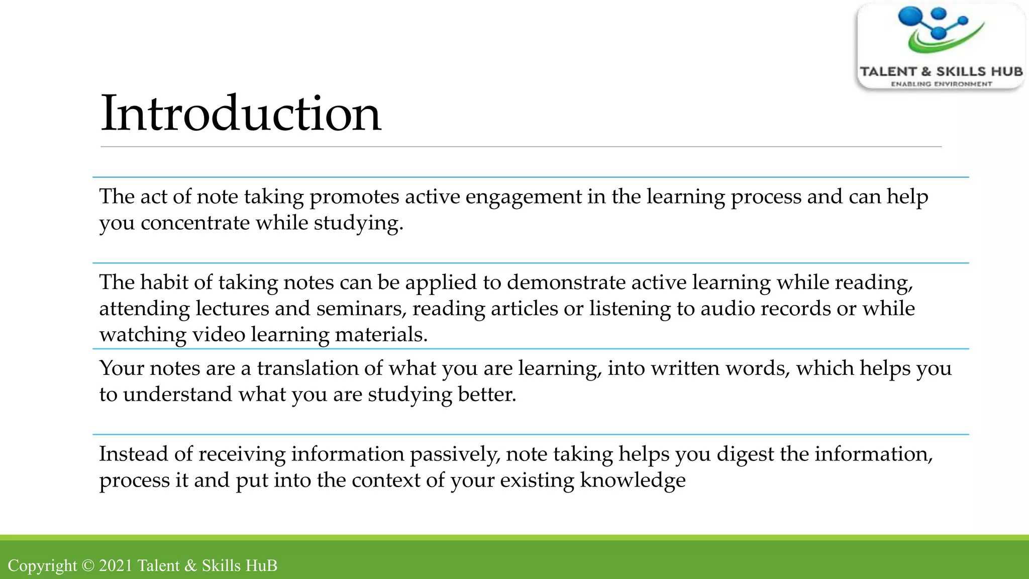 How to Develop Effective Note Taking Skills | PPTX