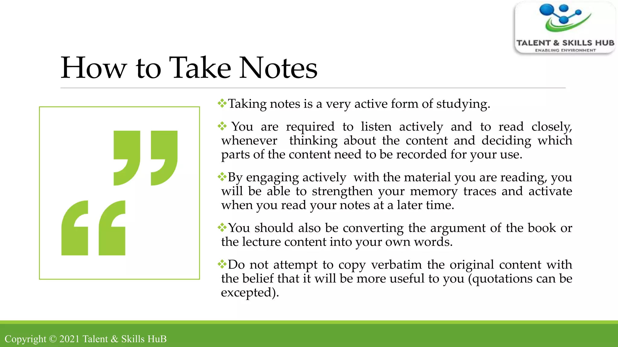 How to Develop Effective Note Taking Skills | PPTX
