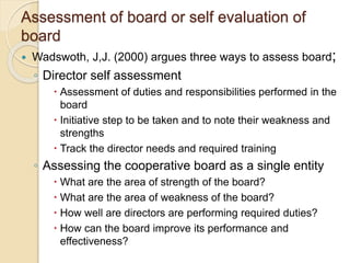 Effective of board and assessment of board | PPTX