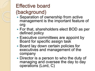 Effective of board and assessment of board | PPTX