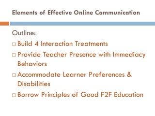 Effective Online Communication for Higher Education | PPT