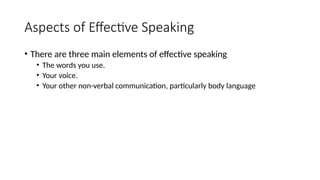 Effective Oral Communication Lecture Slides | PPTX