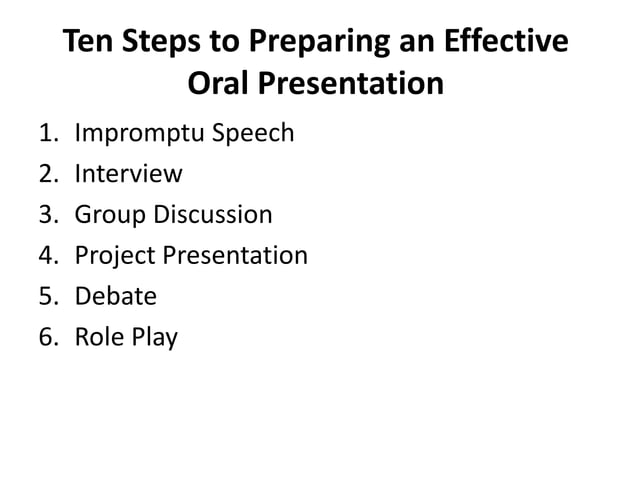 Effective oral presentation | PPTX | Science