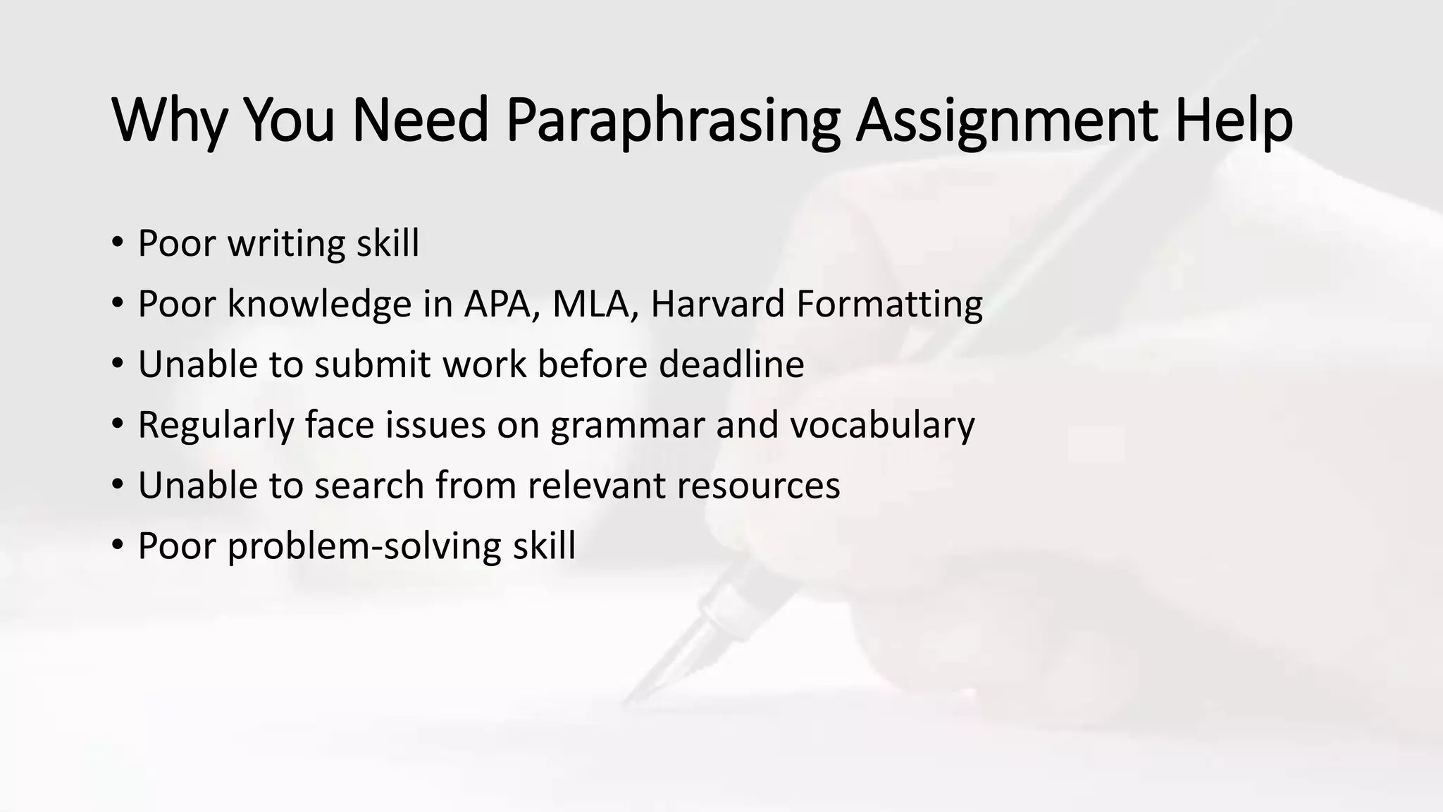 Effective Paraphrasing Techniques Expectation vs Reality | PPT