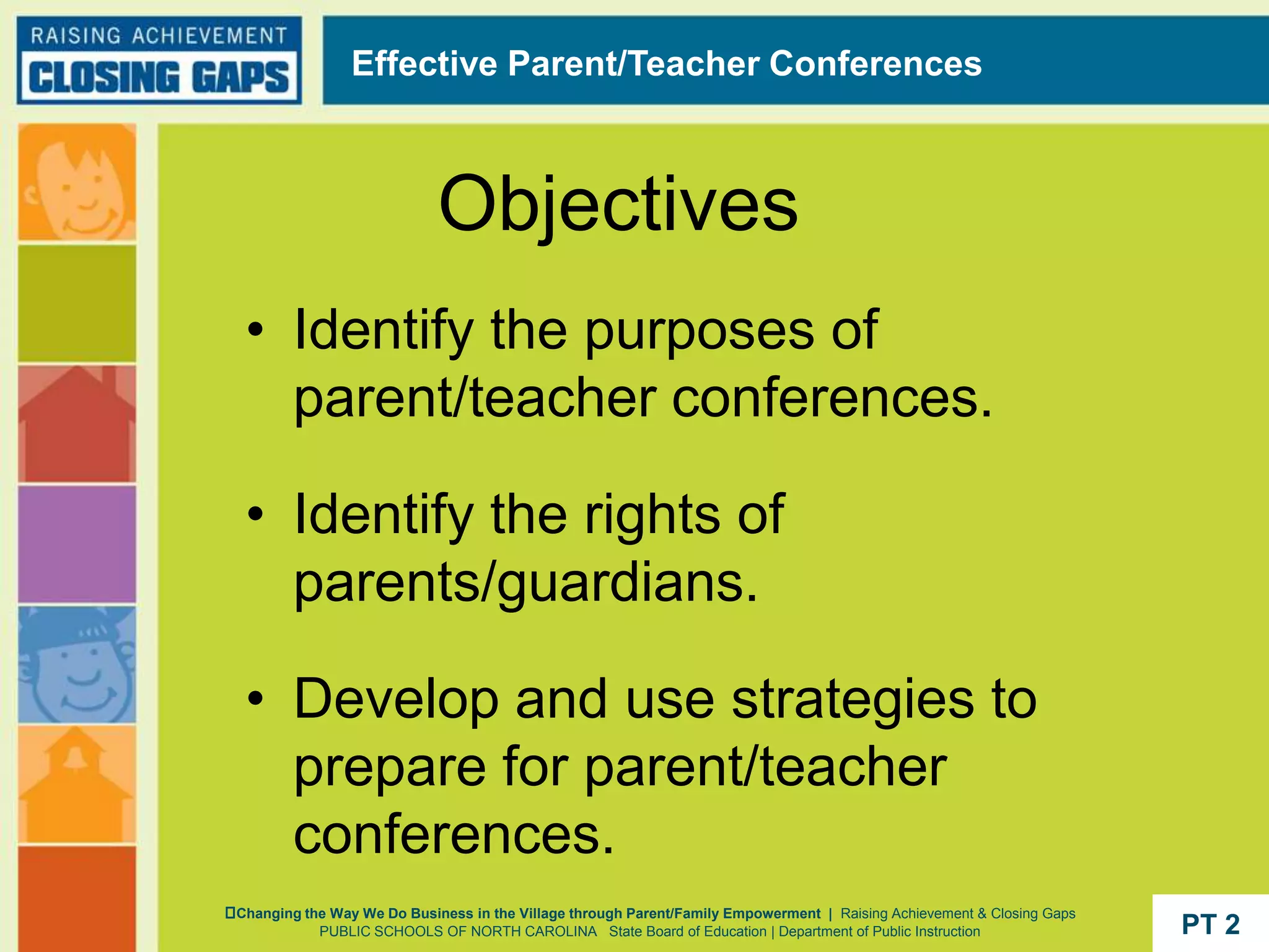 Effective parent teacher conferences | PPTX
