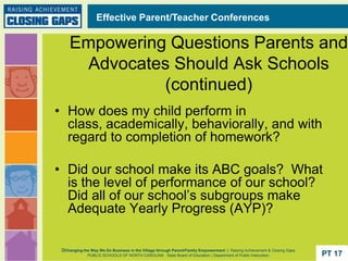Effective parent teacher conferences | PPTX