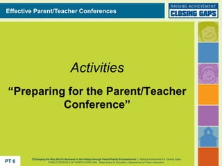 Effective parent teacher conferences | PPTX