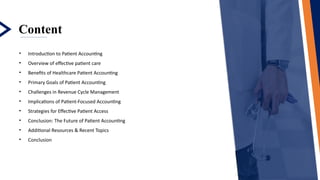 Effective Patient Accounting in Healthcare Revenue Cycle Management | PPTX