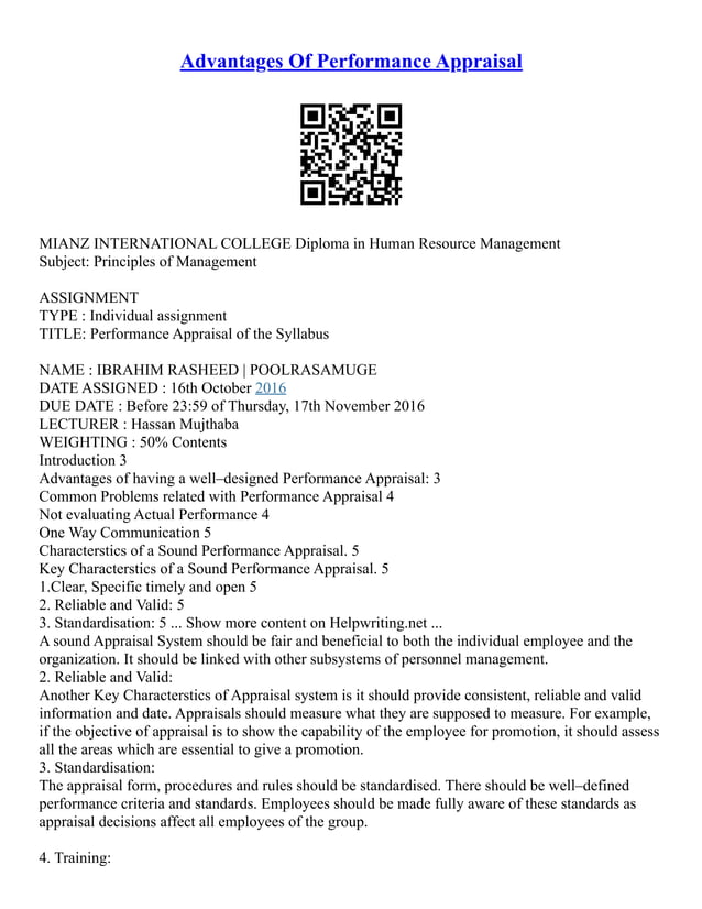 Effective Performance Appraisal Program | PDF