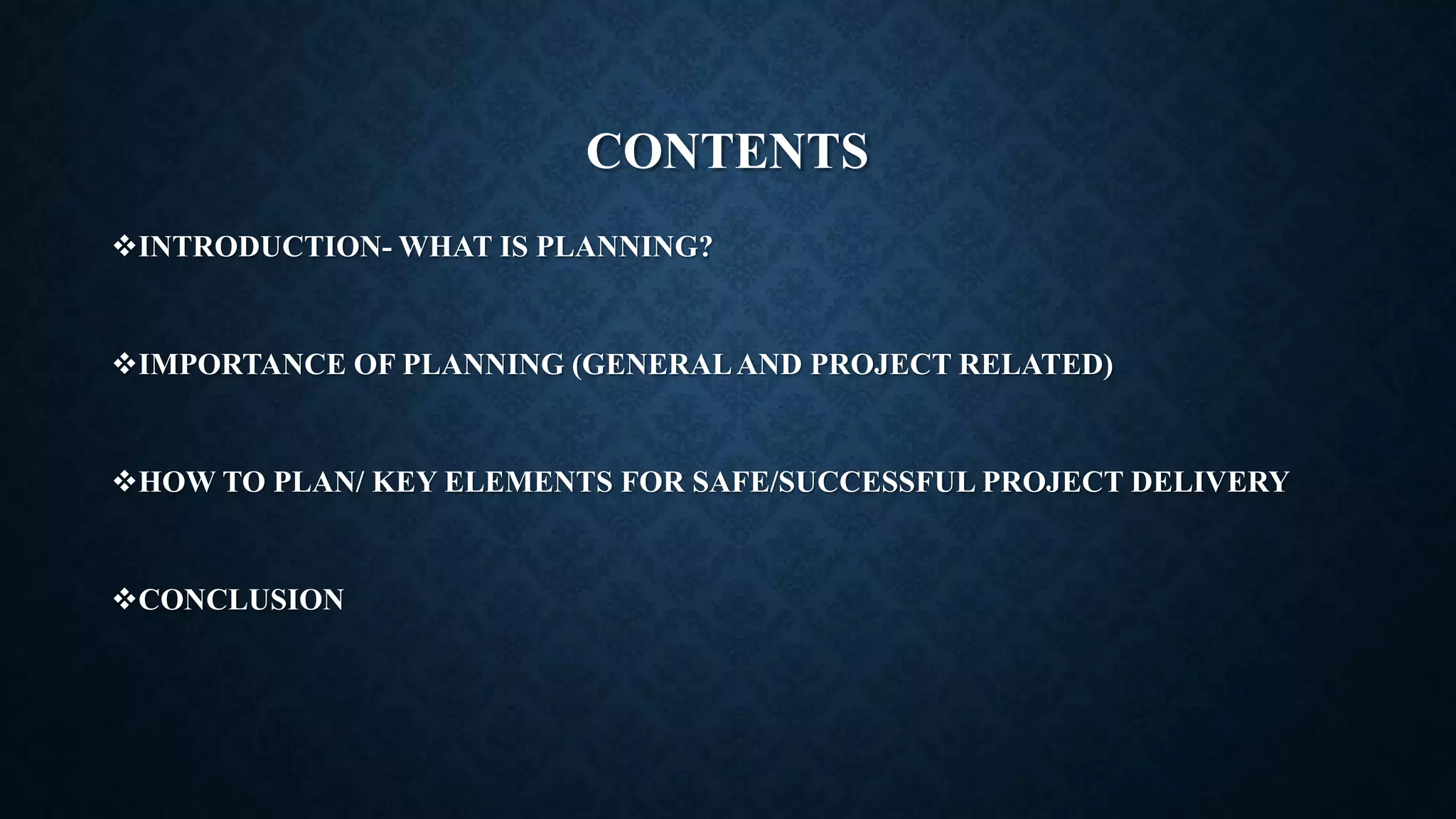 Effective Planning for Successful Project Delivery | PPTX
