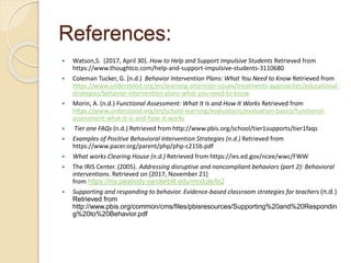 Effective positive behavior support techniques and intervention for | PPTX