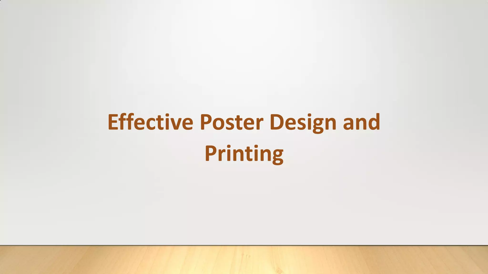 Effective poster design and printing | PPT