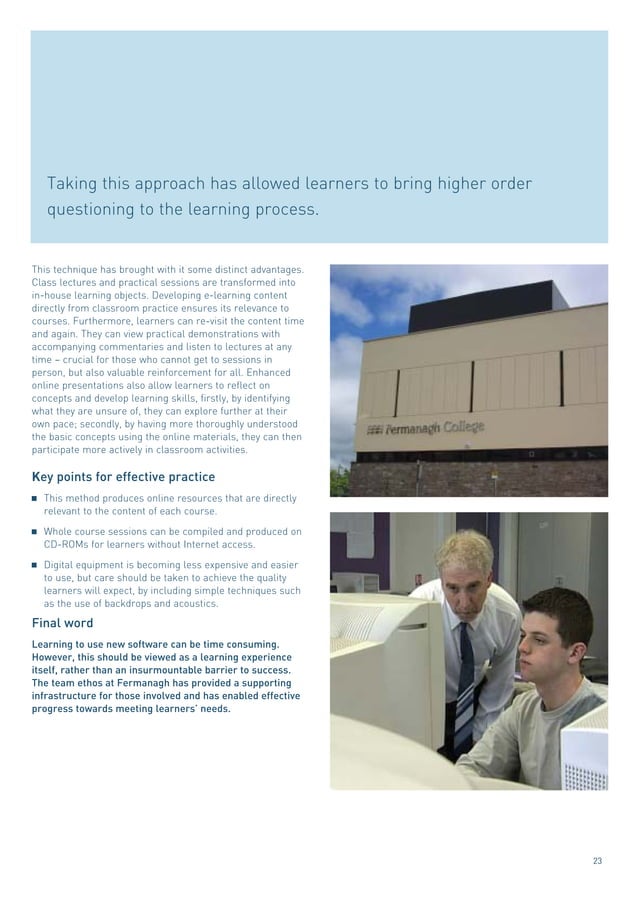 Effective e-learning practice JISC | PDF