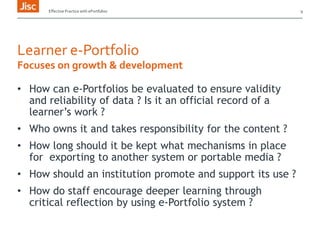 Effective Practice with e-Portfolios | PPT