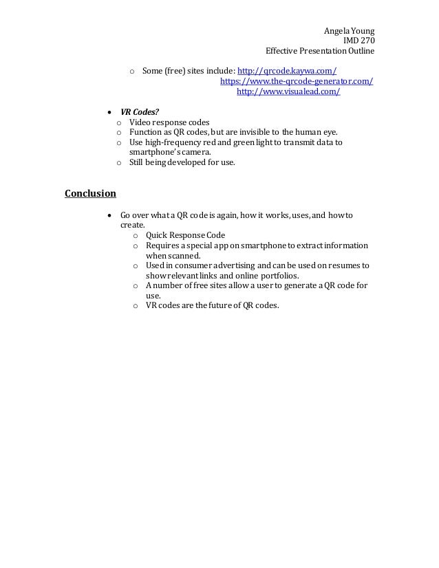 Effective Presentation Outline