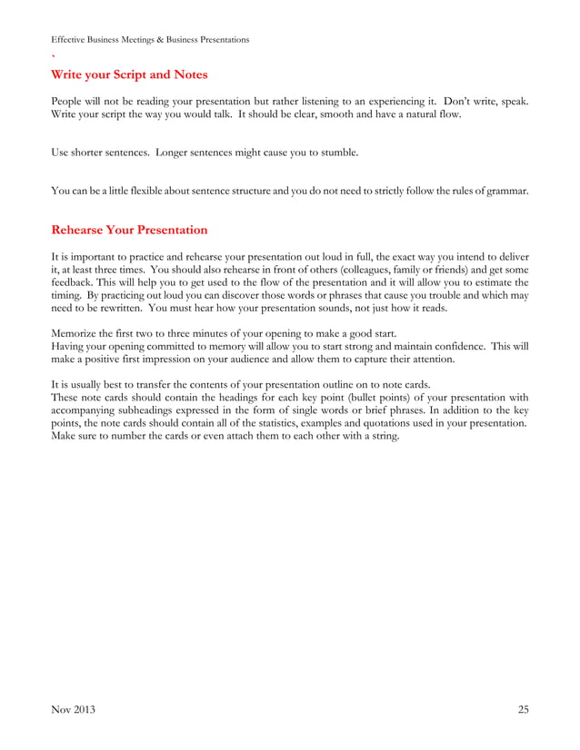 Effective Presentations - handout | PDF | Resume Writing and Advice ...