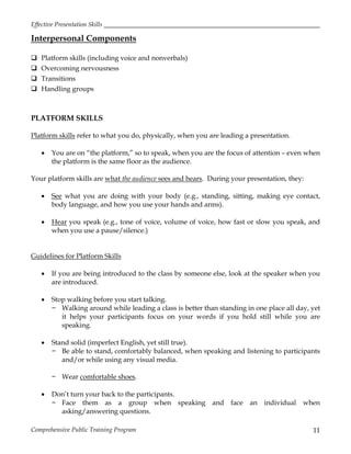Effective presentation skills | PDF