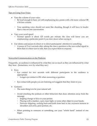 Effective presentation skills | PDF