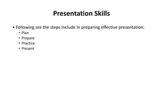 Effective presentation skills | PPTX
