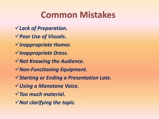 Effective presentation skills | PPTX