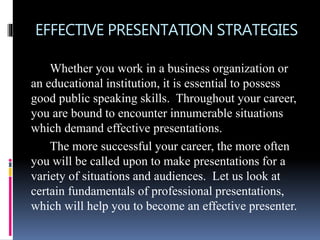 Effective presentation strategies | PPT