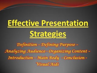 Effective presentation strategies i | PDF