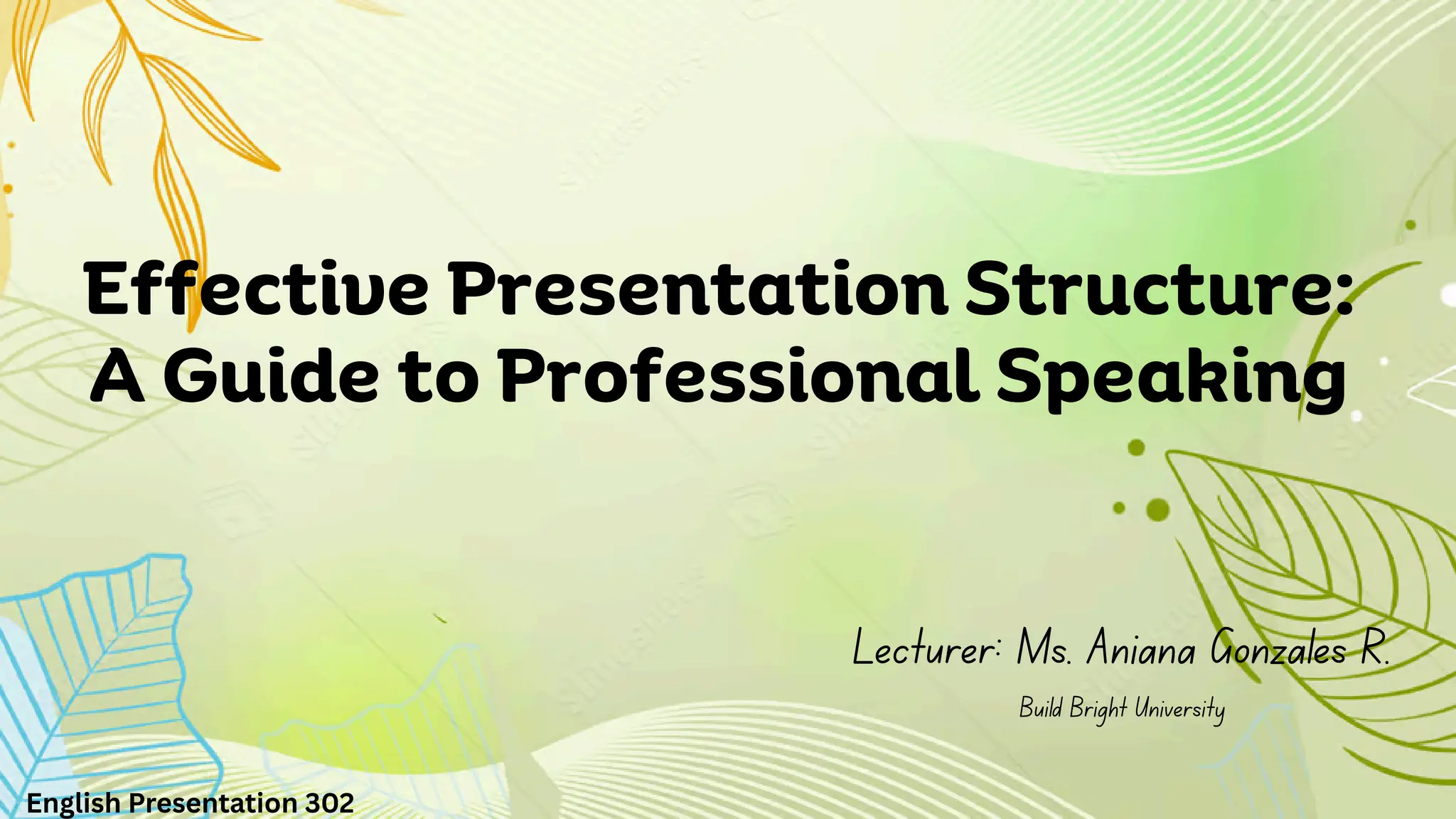 Effective Presentation Structure A Guide | PPT