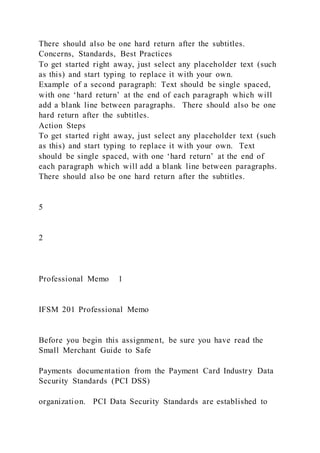 Effective Professional Writing The MemoAdapted from | PDF