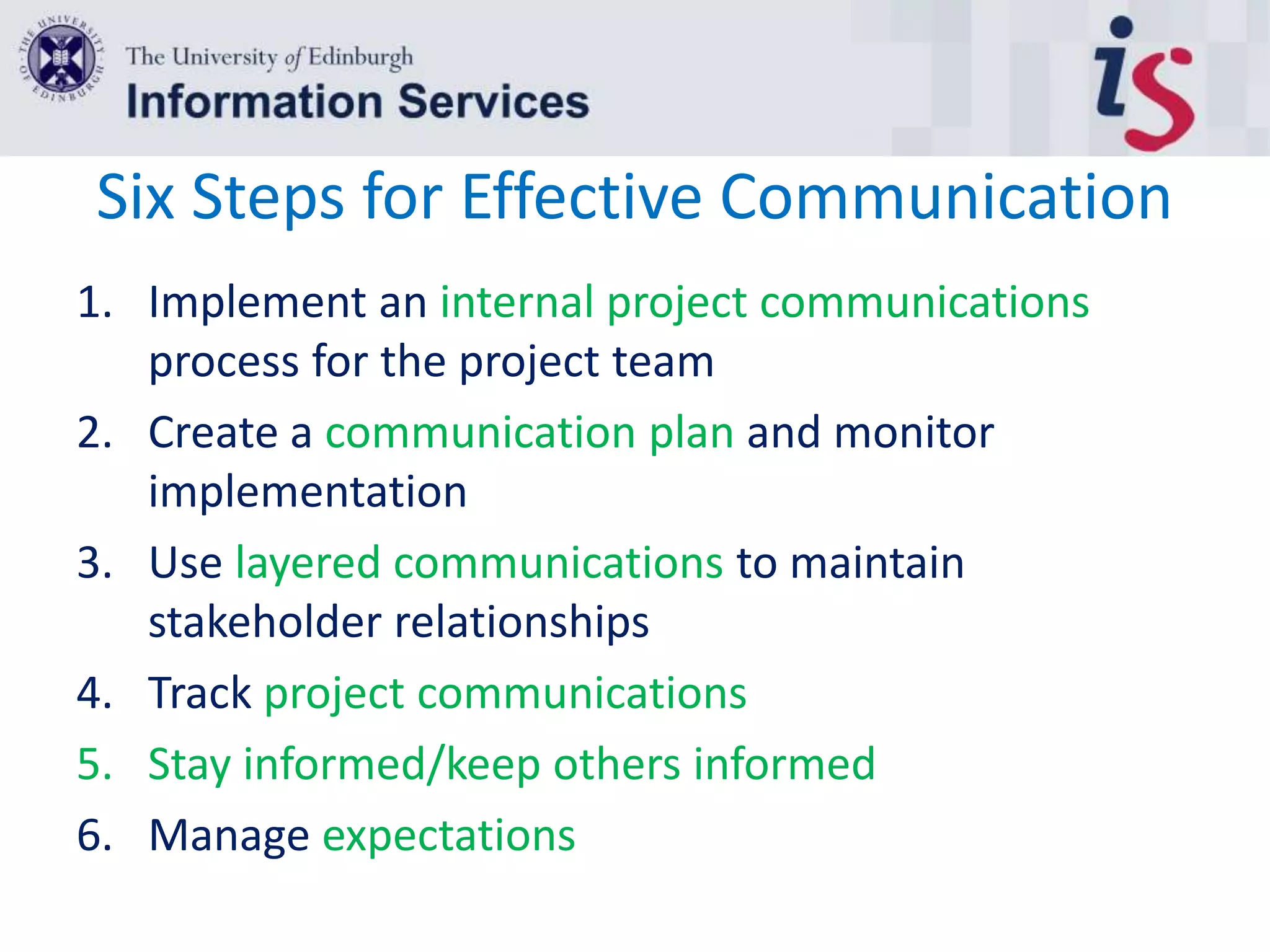 Effective Project Communication | PPTX