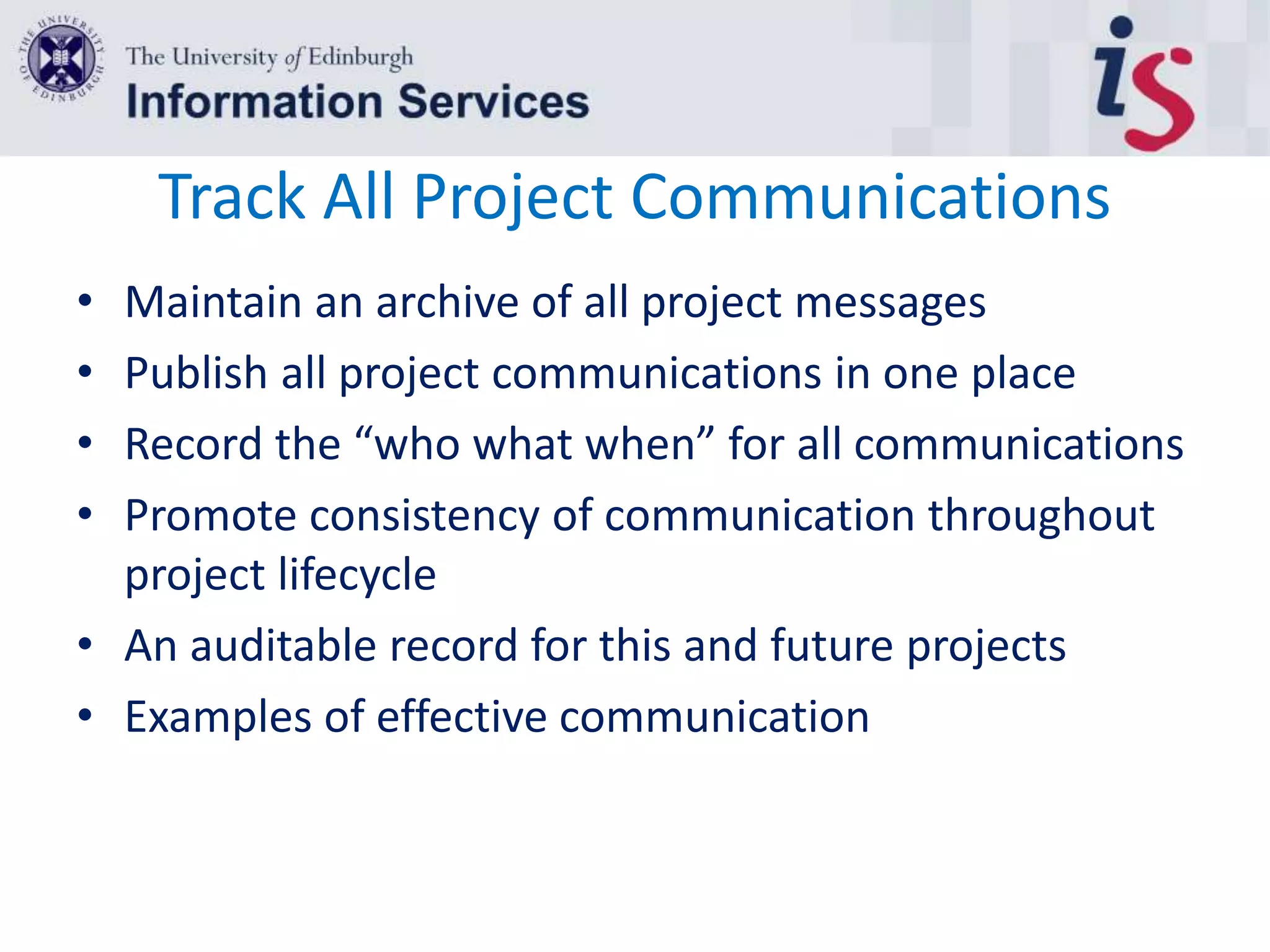 Effective Project Communication | PPTX