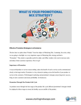 Effective promotion strategies in e commerce | PDF