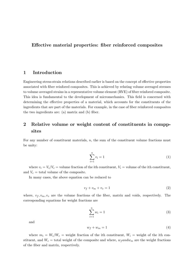 Effective properties of composite materials | PDF
