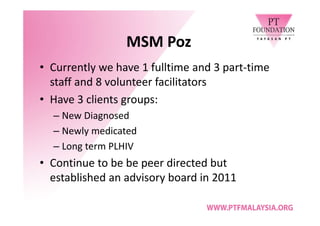 Effective psycho social support programme for msm in Malaysia by Kevin ...