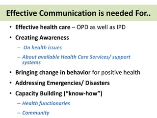 Effective public health communication 5th april | PPTX