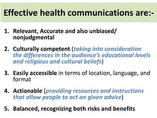 Effective public health communication 5th april | PPTX
