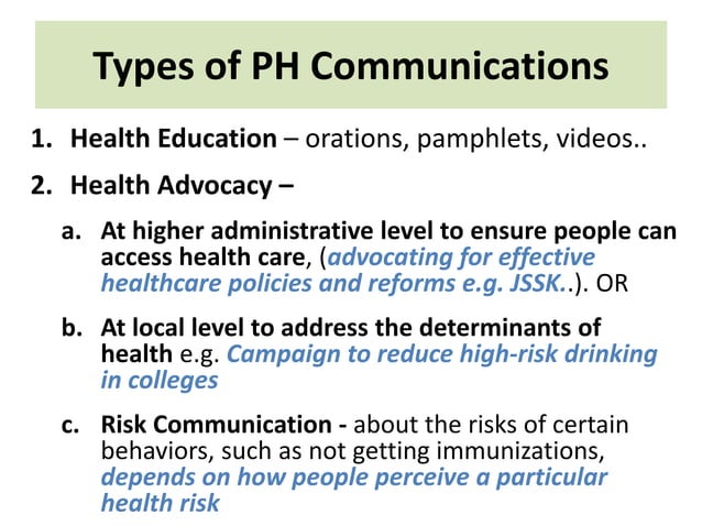 Effective public health communication 5th april | PPTX