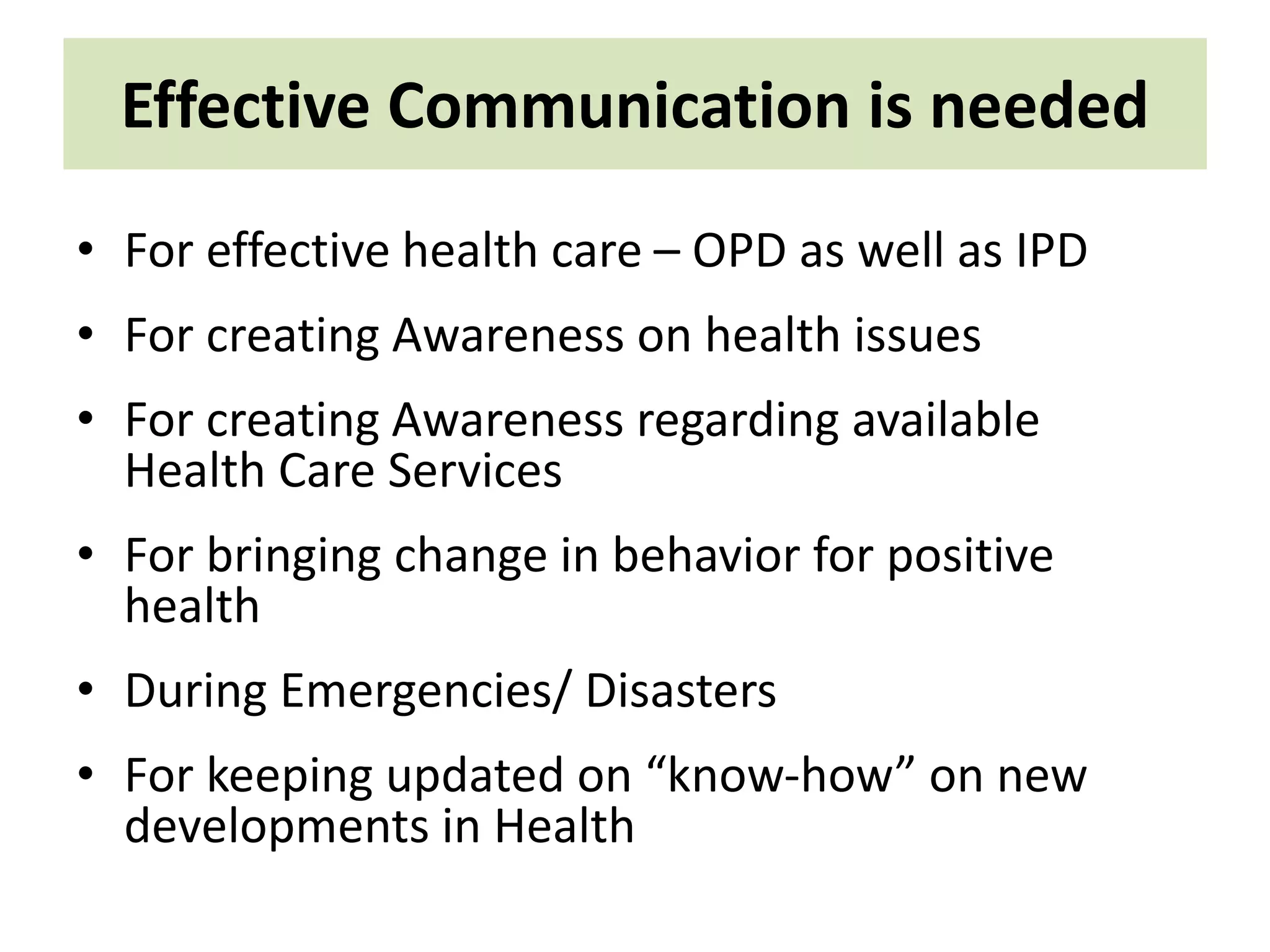 Effective public health communication old | PPTX