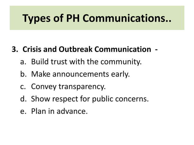Effective public health communication old | PPTX