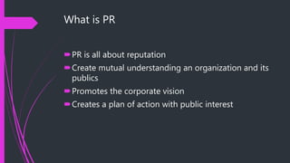 Effective public relations and media strategy | PPTX
