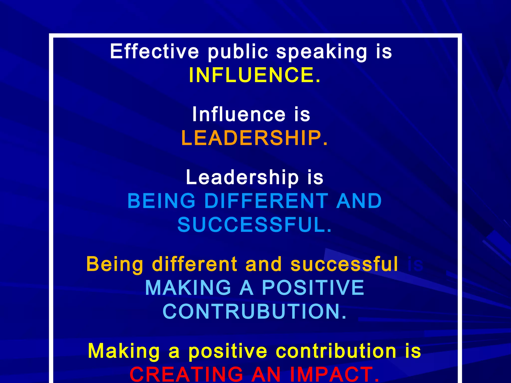 Effective public speaking | PPT